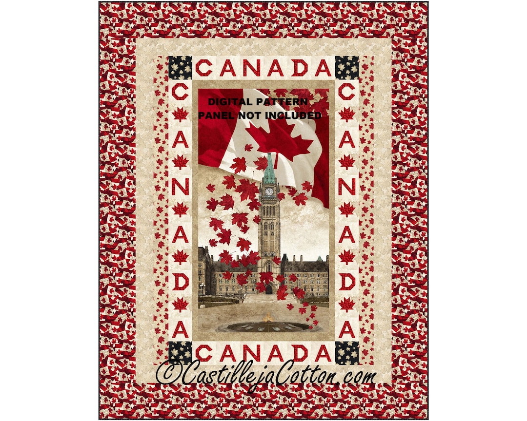 Canadian Parliament Quilt Pattern, 5590-3e, Digital Pattern, Northcott ...