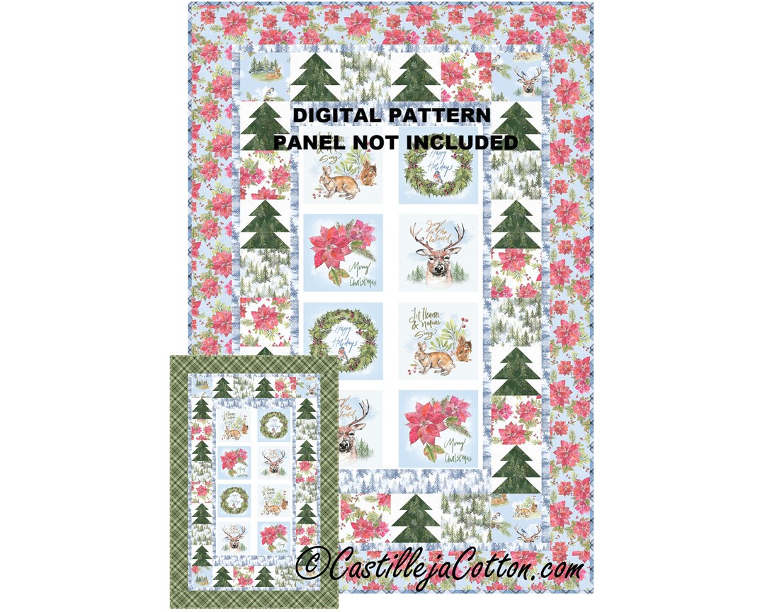 Magical Forest Quilt Epattern, 5665-3, Lap Quilt Pattern, Christmas ...