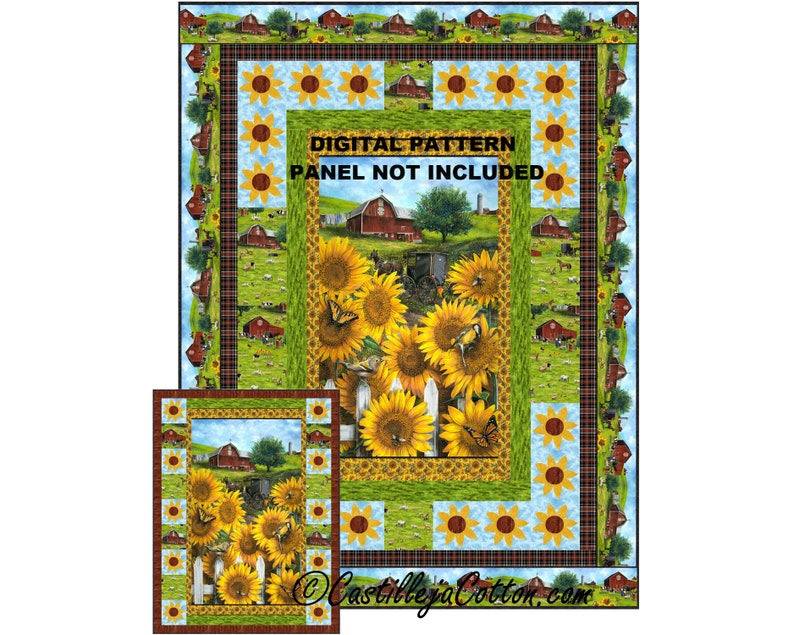 Country Sunflowers Quilt Pattern 5302-0e Sunflower Panel | Etsy