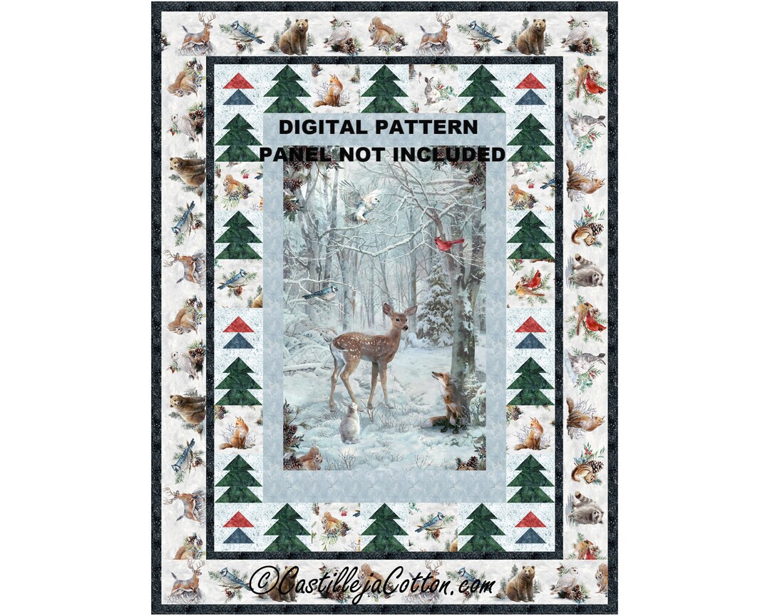 Deer and Friends Quilt Epattern, 5942-1e, Digital Pattern, Winter ...