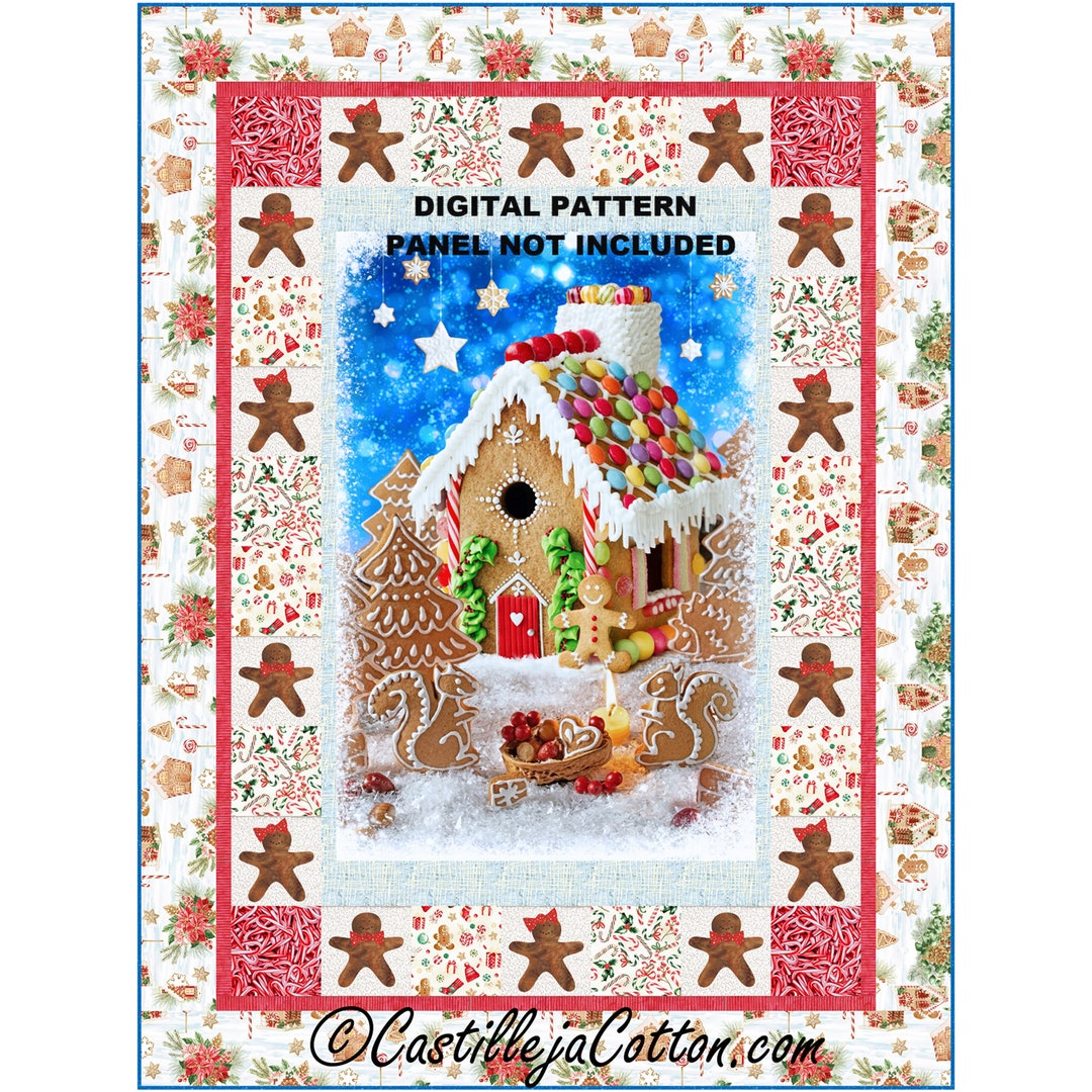 Gingerbread House Quilt Epattern, 5558-1e, Digital Pattern, Christmas ...