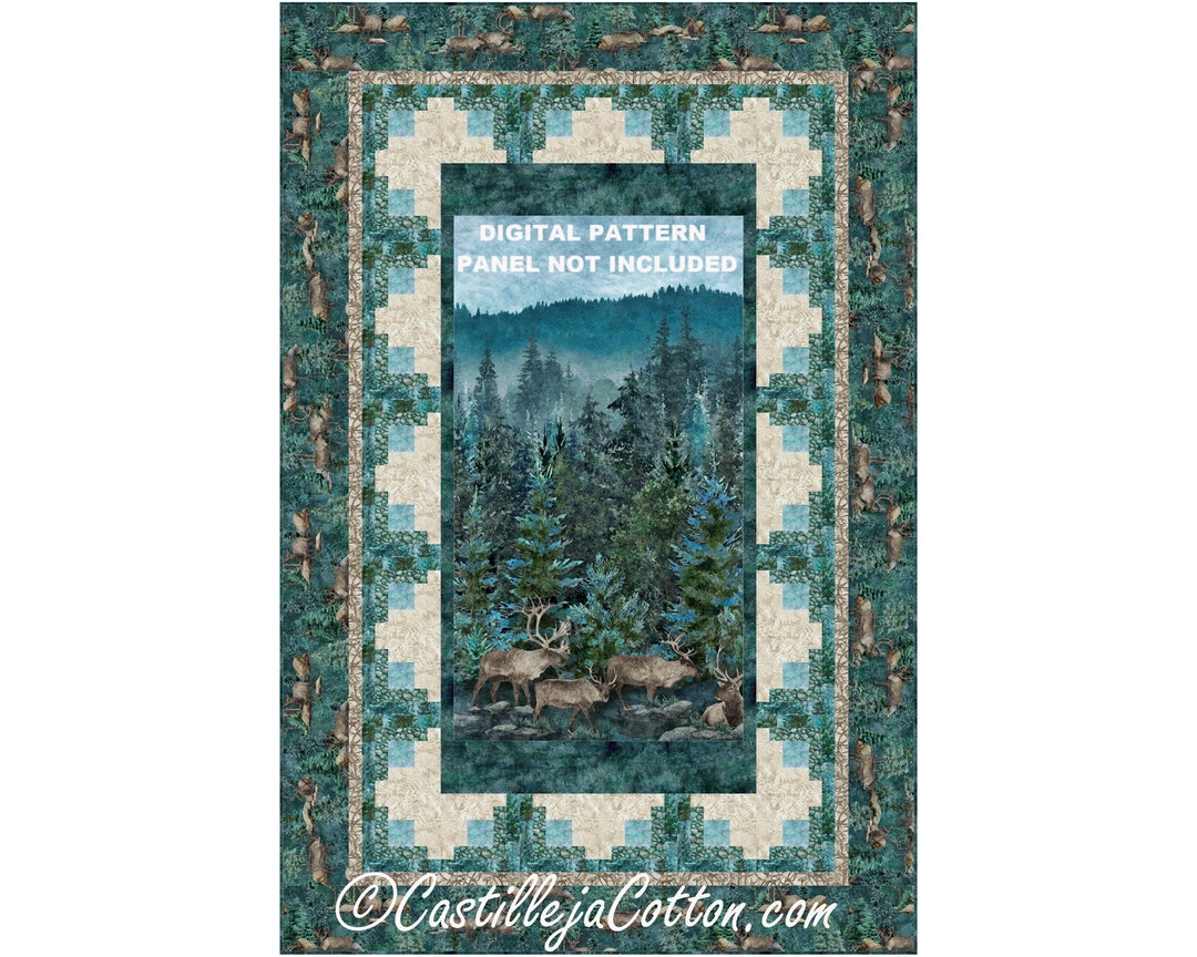 Deer Migration Quilt Epattern, 5657-4e, Digital Pattern, Deer Lap Panel ...