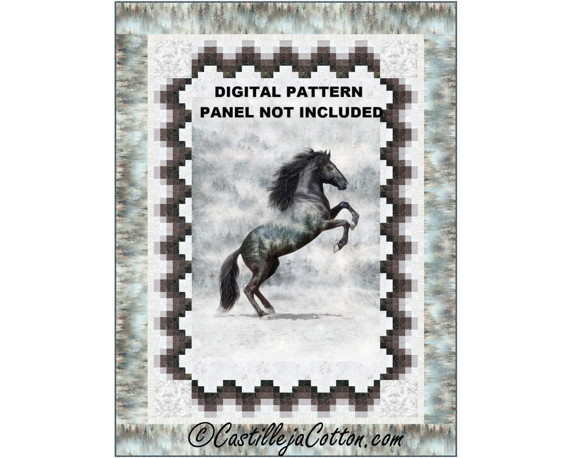 Rearing Stallion Quilt Epattern 5551-1e Digital Pattern - Etsy
