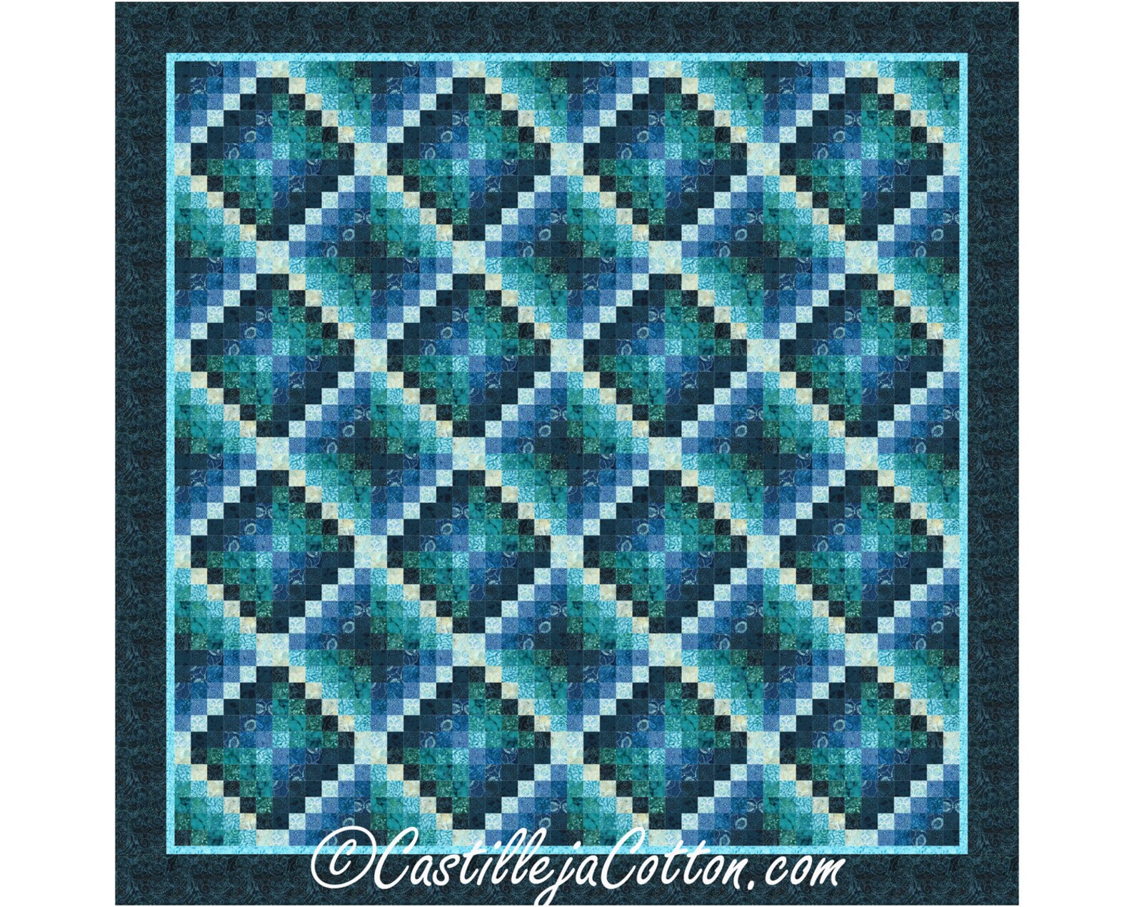 Ocean Hidden Jewels King Quilt Epattern, 5499-5e, Digital Pattern, King Quilt Pattern ...