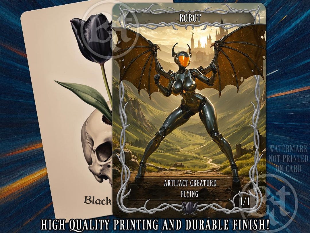 Robot (1/1 Flying) Colorless MTG Token - Etsy