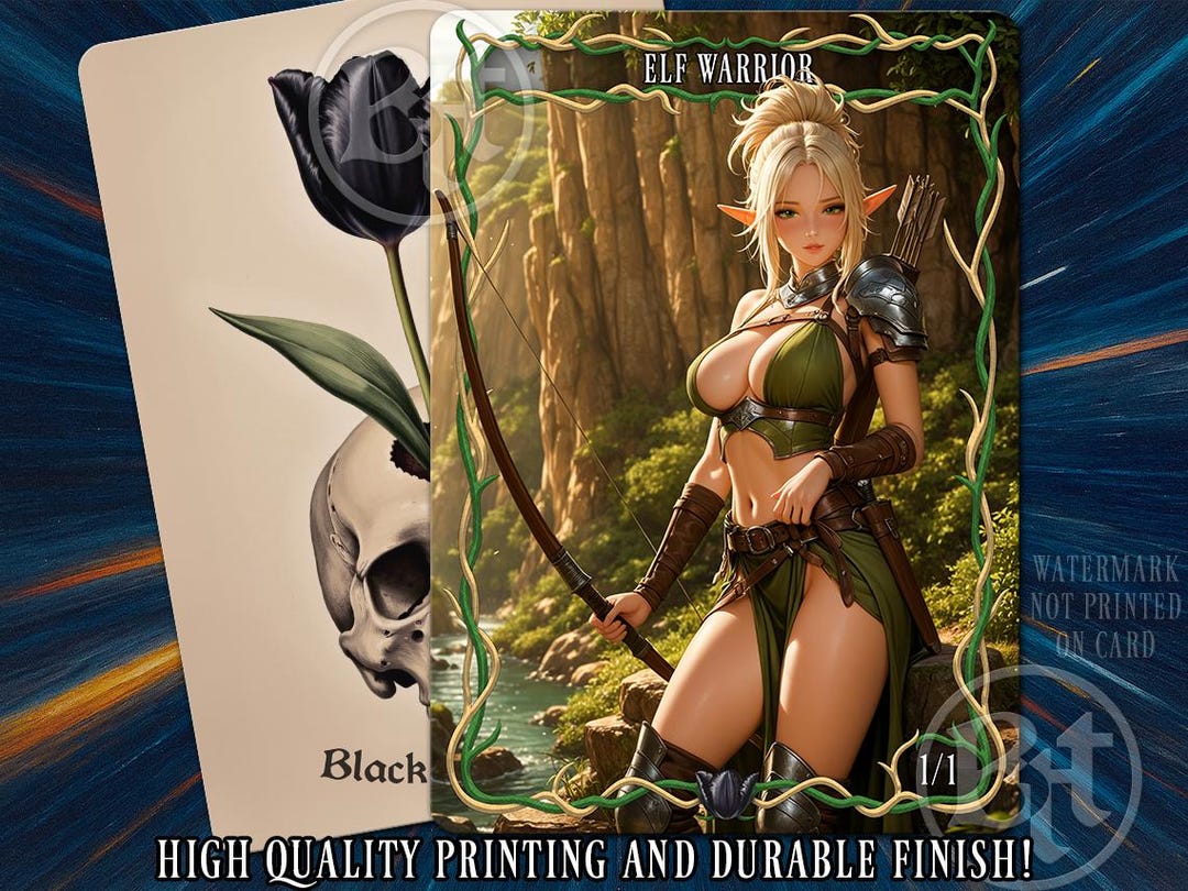 Elf Warrior (1/1) Green White MTG Token - Etsy