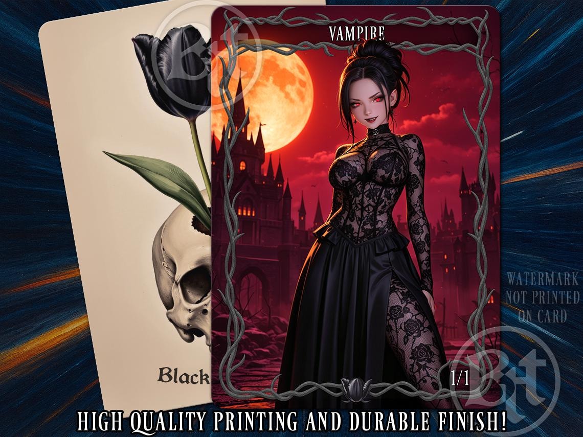Vampire (1/1) Black MTG Token - Etsy