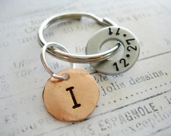 CARPE DIEM Hand Stamped Washer Key Chain Graduation Gift | Etsy