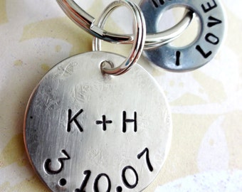 CARPE DIEM Hand Stamped Washer Key Chain Graduation Gift | Etsy