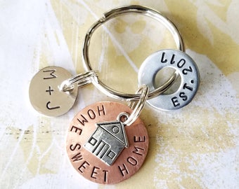 New House Gift Our First Home Hand Stamped Nickel Silver | Etsy