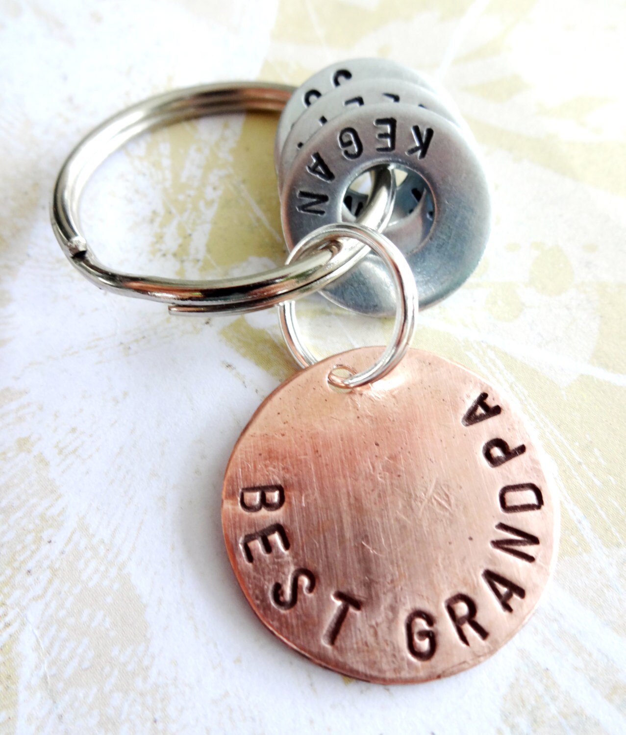 Grandpa Keychain Gift personalized Grandparent Christmas - Etsy