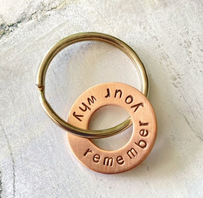 Remember Your Why Hand Stamped Washer Key Chain Graduation | Etsy
