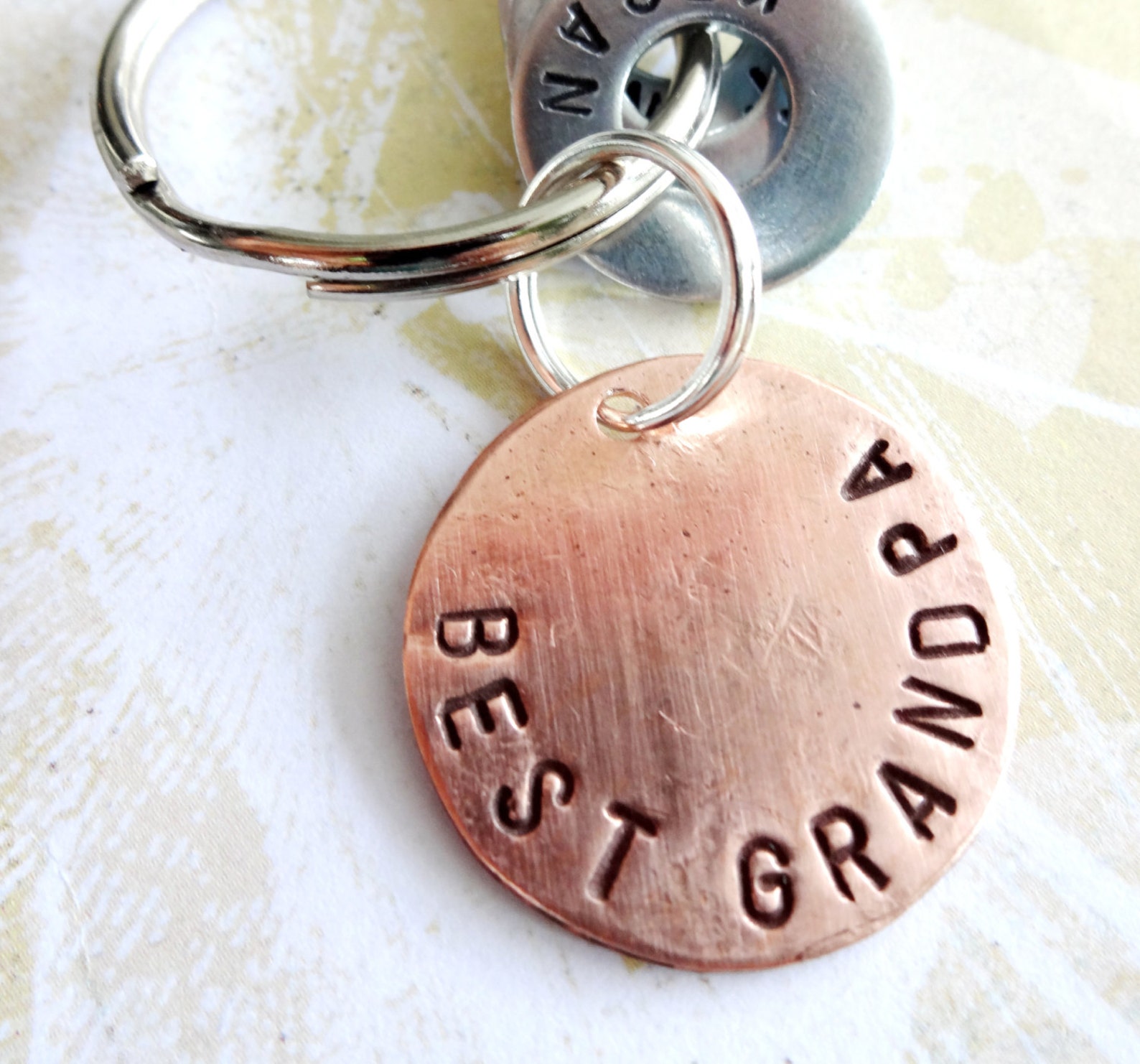 Grandpa Keychain Gift personalized Grandparent Christmas | Etsy