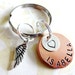 Memorial Keychain Loss of Loved One Personalized Hand Stamped Key Chain ...