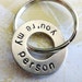 PERSONALIZED TEACHER Hand Stamped Washer Key Chain Teach Love Inspire ...