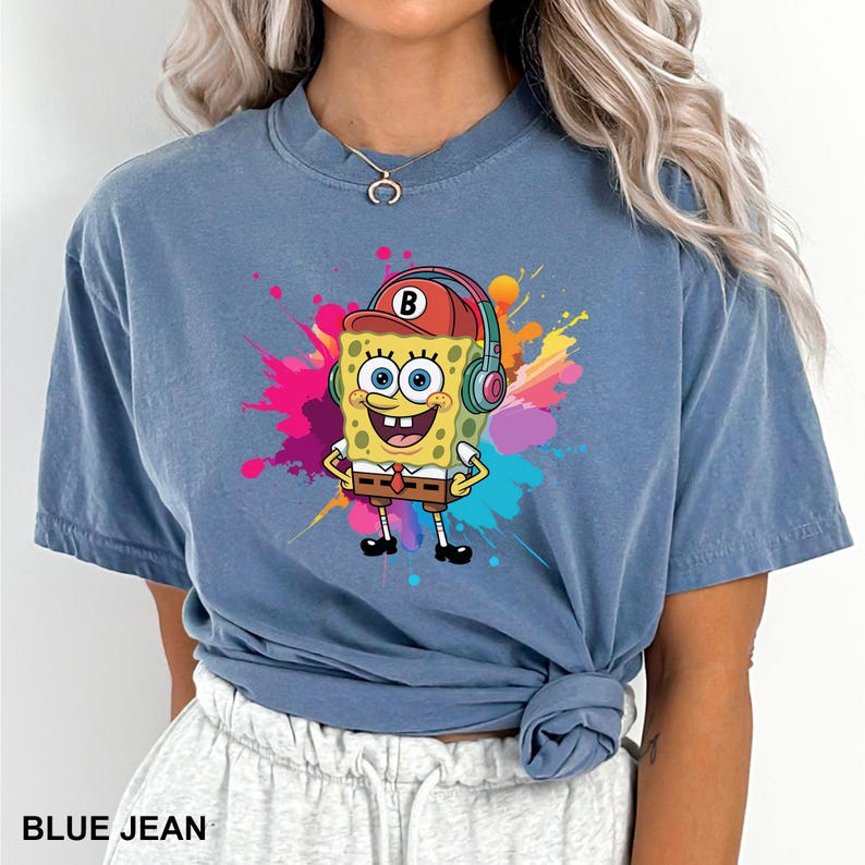 Watercolor Spongebob DTF Transfers, Nostalgia Childhood Cartoon Heat ...