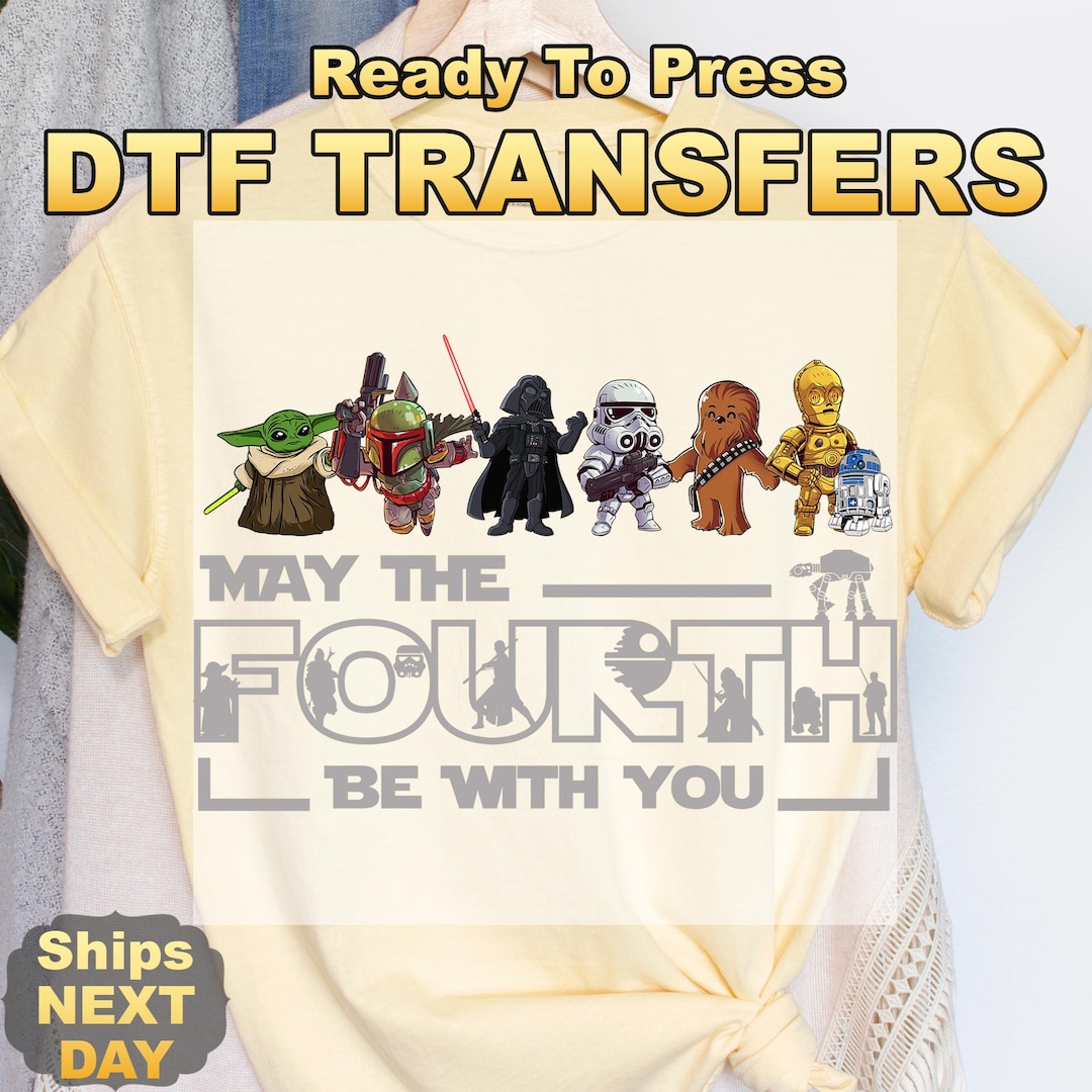 Star Wars May the Fourth Be With You Heat Press Transfer, Star Wars Day ...