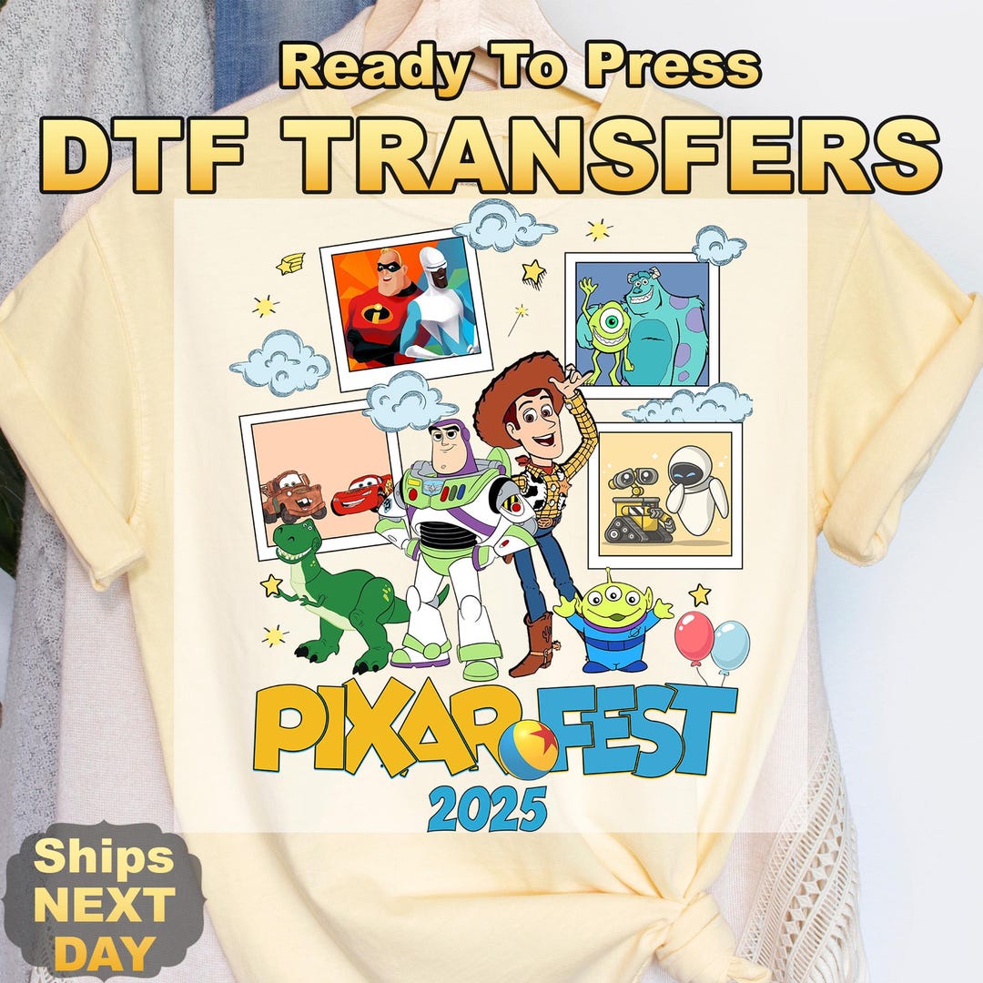 Toy Story Pixar Fest Ready to Press Transfer, Disney Pixar Pier Direct ...