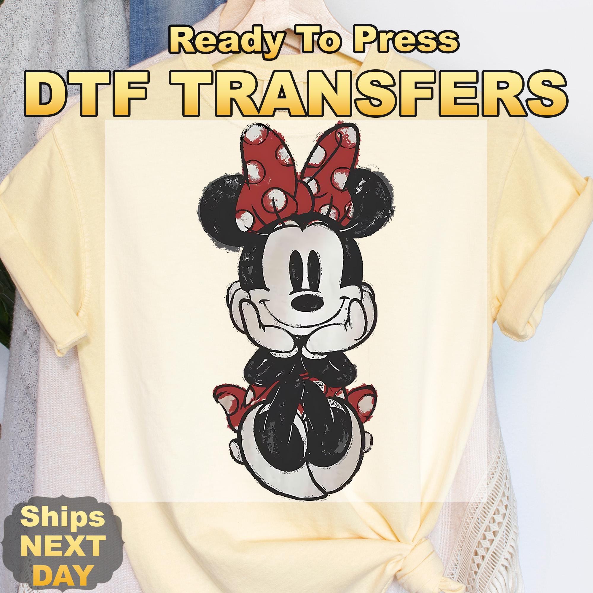 Disney Mickey and Minnie Mouse Classic Heat Press Transfer, Disney ...