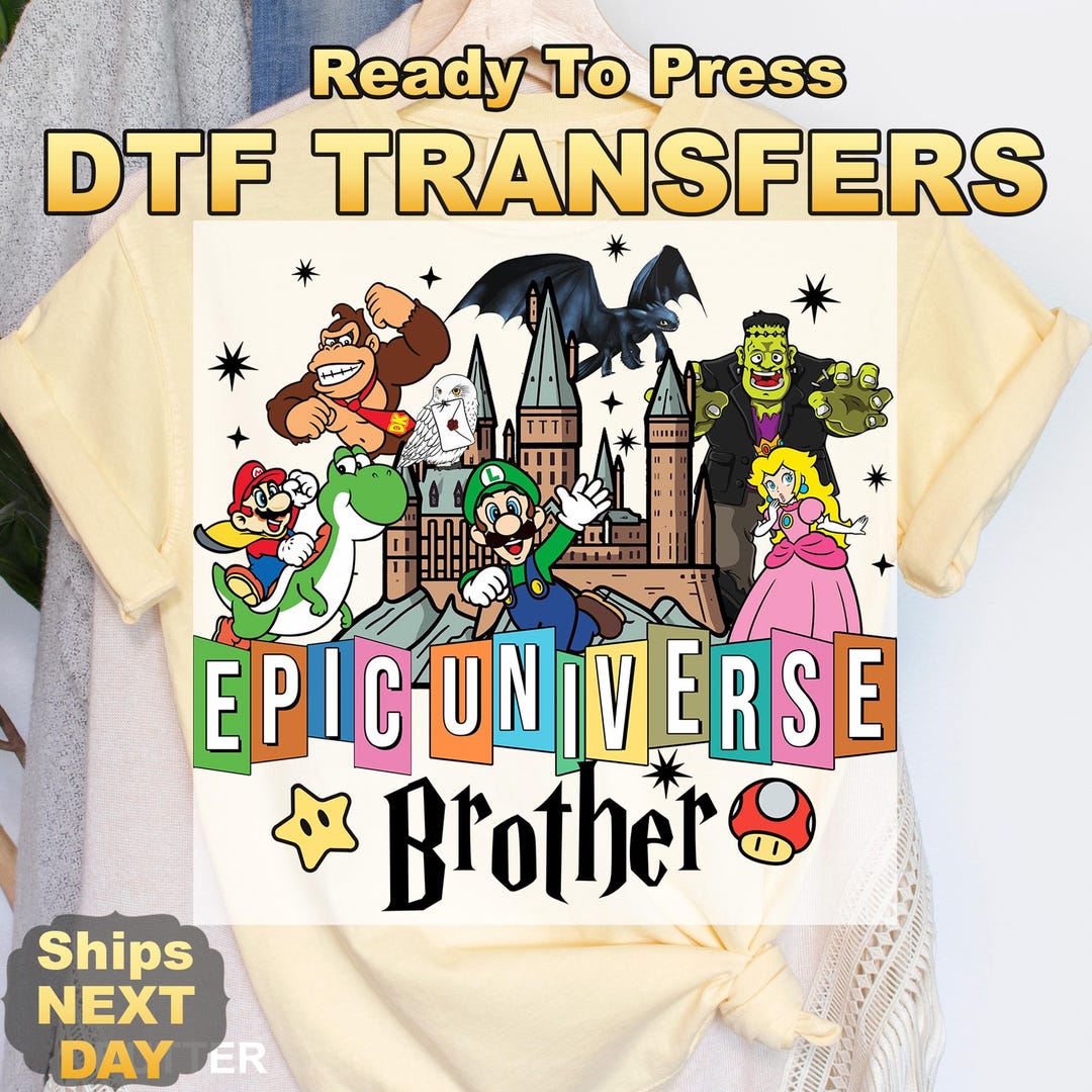 Epic Universe Family Heat Press Transfer, Custom Epic Universe Ready to ...