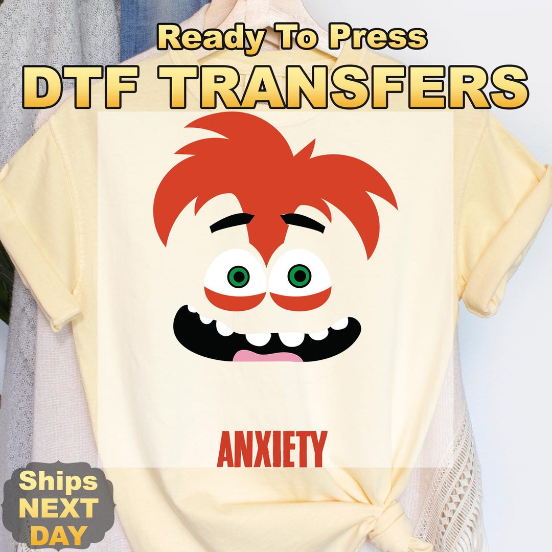 Custom Inside Out Feelings Heat Press Transfer, Pixar Inside Out 2 DTF ...