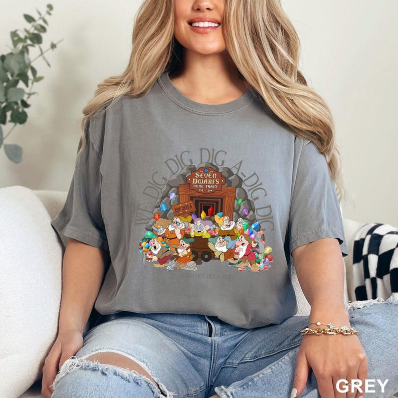 Seven Dwarfs Mining Heat Press Transfer, We Dig Dig Dig A-dig Dig DTF ...