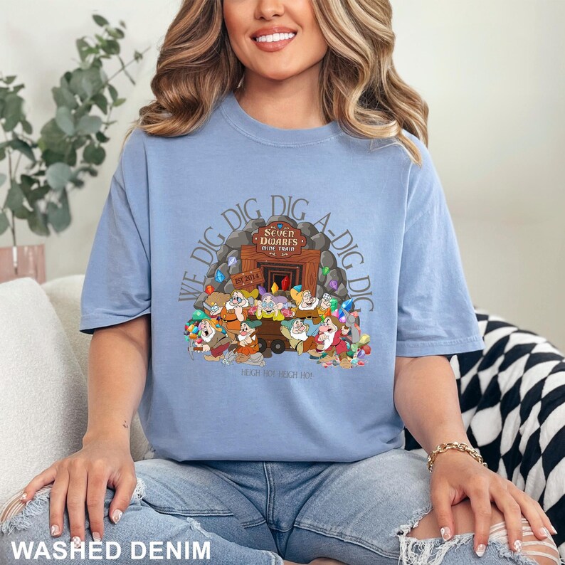 Seven Dwarfs Mining Heat Press Transfer, We Dig Dig Dig A-dig Dig DTF ...