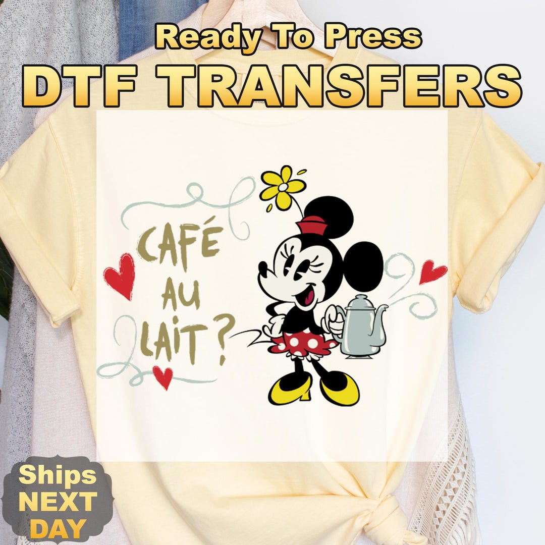 Vintage Disney Minnie Mouse Heat Press Transfer, Disney Family DTF ...