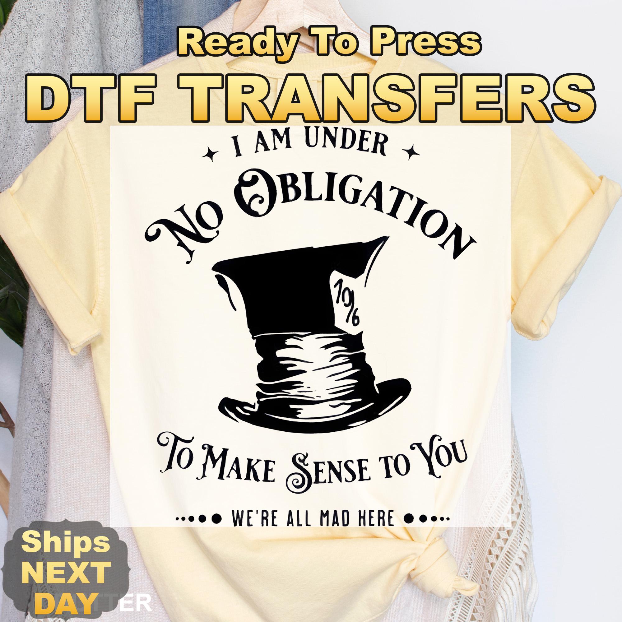 Alice in Wonderland Mad Hatter Heat Press Transfer, I'm Under No ...