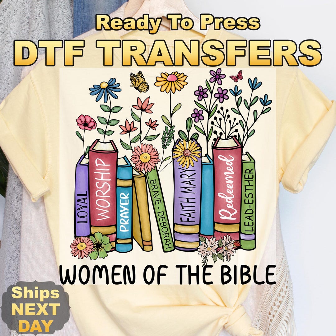 Women of the Bible DTF Transfers, Christian Women Heat Press Transfers ...