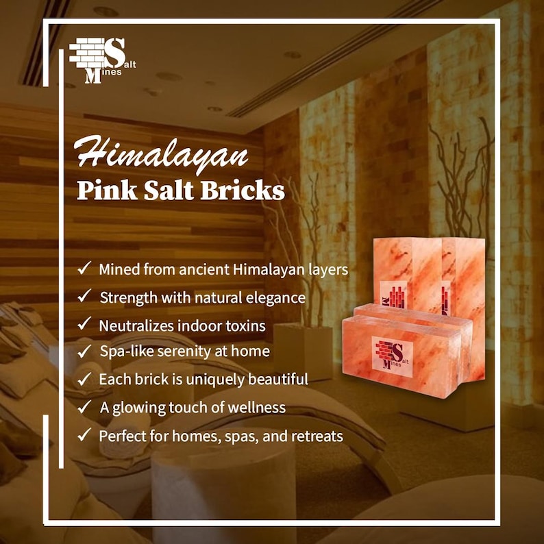 Build 50 Sq. Ft. Salt Wall Pack of 250 Salt Bricks for DIY, Spa, Sauna ...