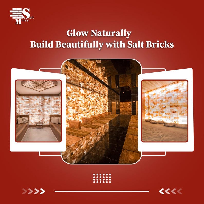 Build 50 Sq. Ft. Salt Wall Pack of 250 Salt Bricks for DIY, Spa, Sauna ...