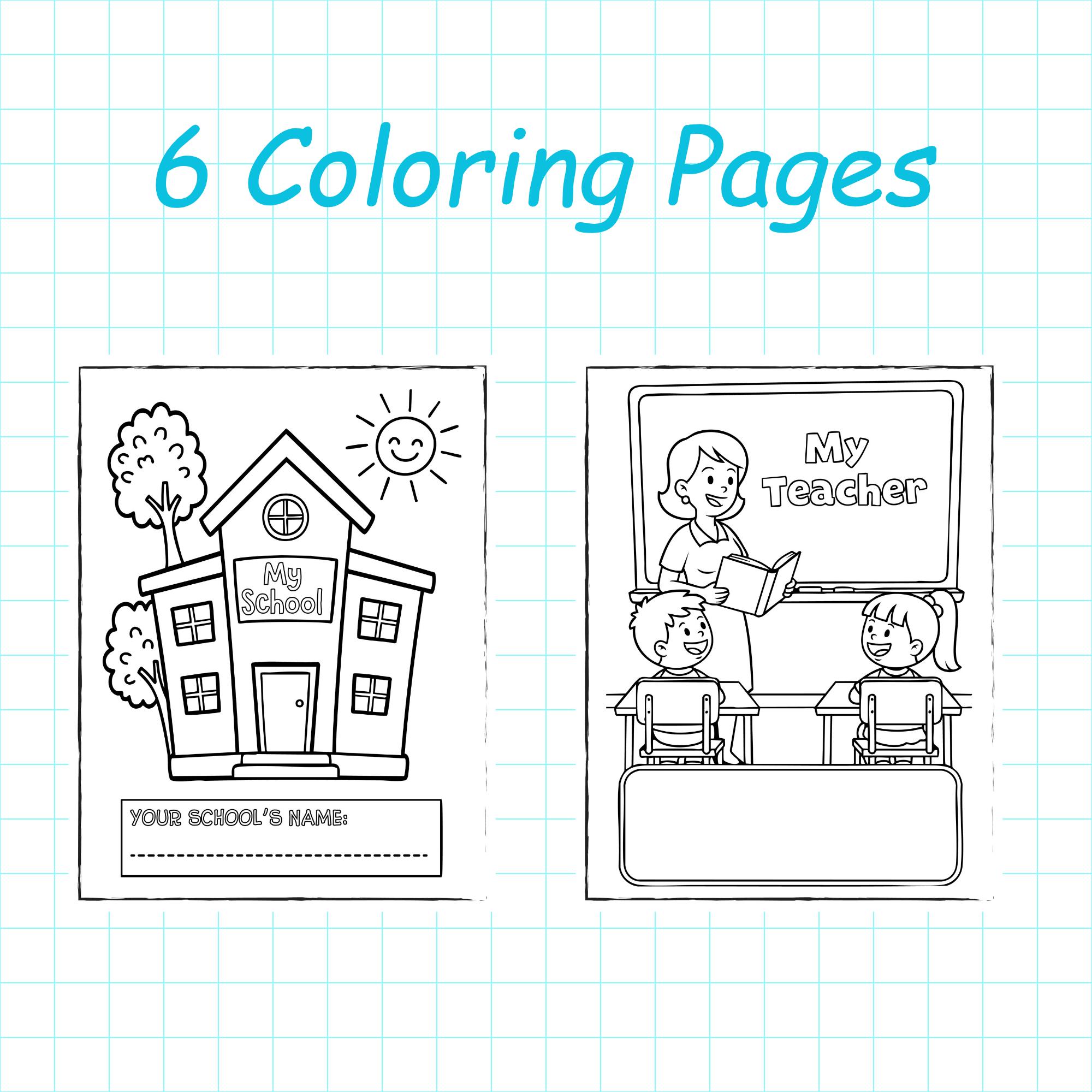 First Day of School Coloring Pages for Kids – Drawing Activities ...