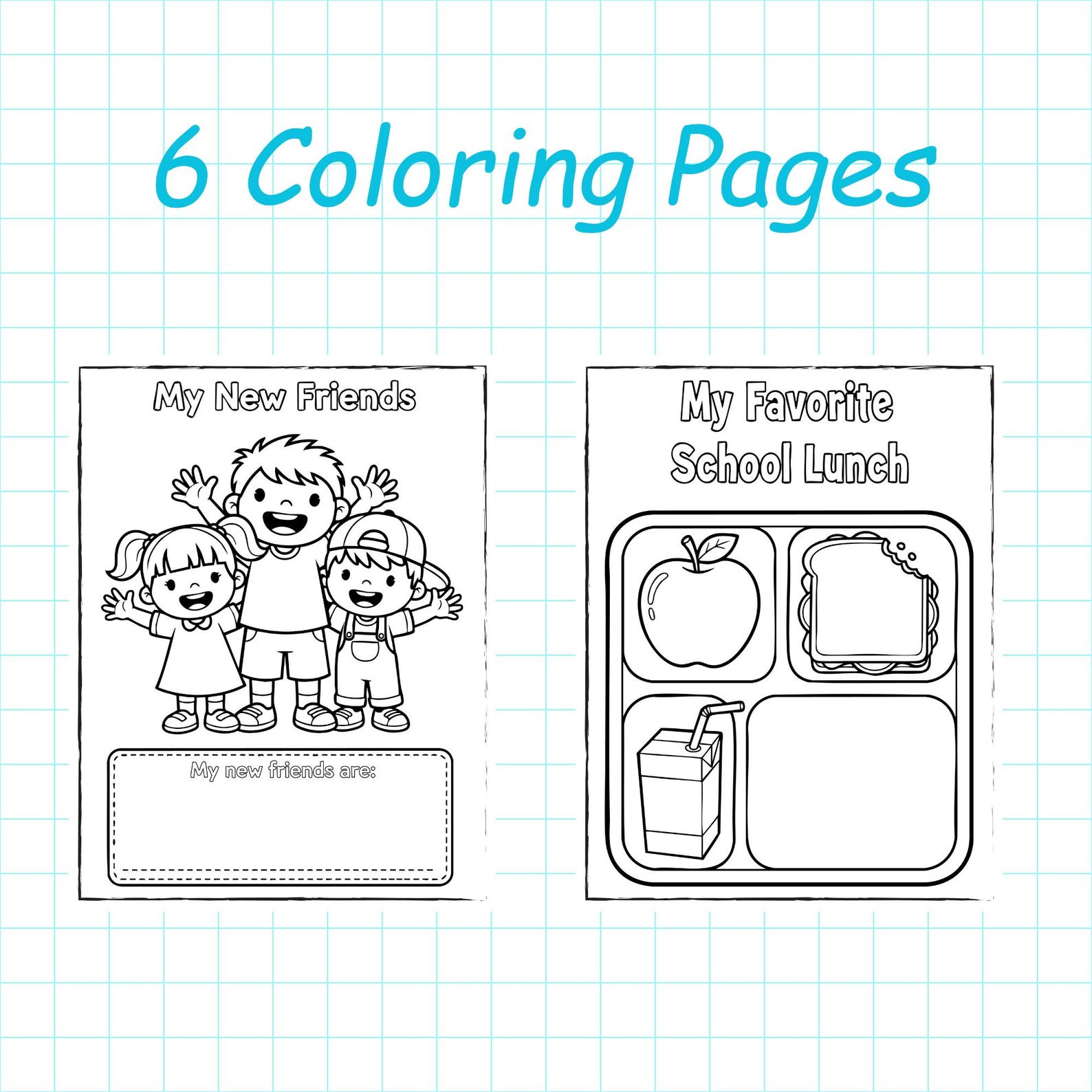 First Day of School Coloring Pages for Kids – Drawing Activities ...