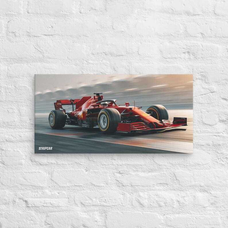 Toile Ferrari F1 Rouge Légendaire – Art Mural De Course Automobile ...