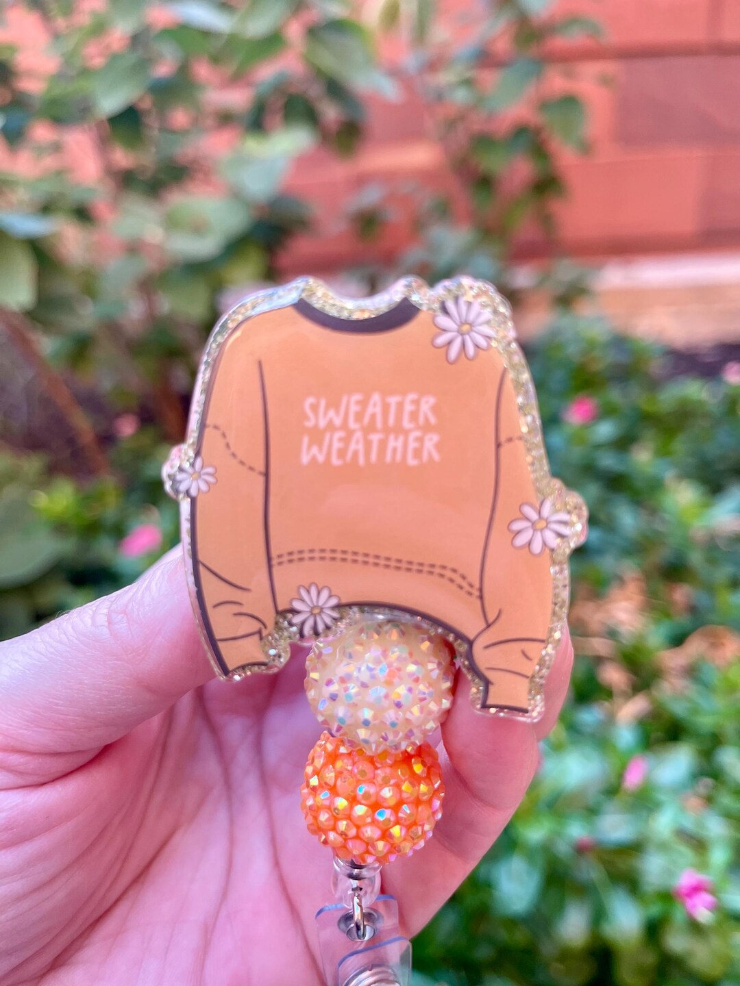 Sweater Weather Badge Reel|fall|cozy|free Shipping - Etsy