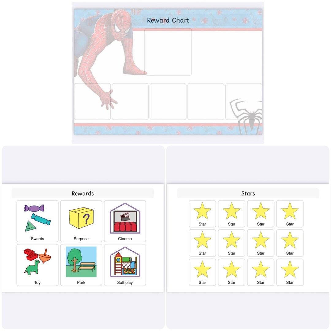 Spiderman Visual Star Reward Chart - Etsy UK