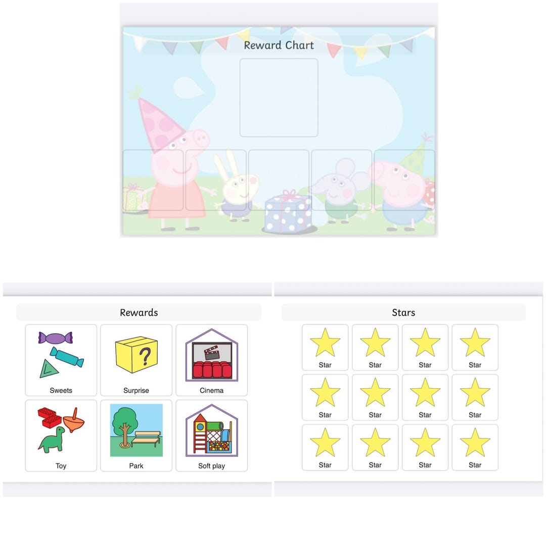 Peppa Pig Visual Star Reward Chart - Etsy