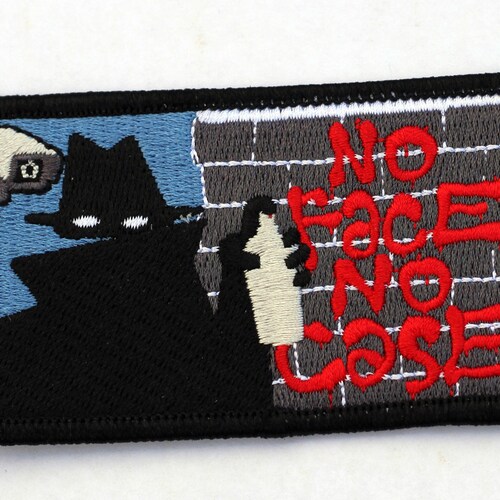 No Face No Case Graffiti Embroidered Iron-on Patch Cool Gift - Etsy