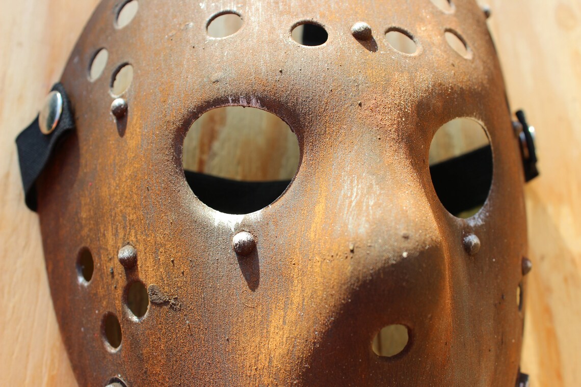 Custom Painted RUST Rivet Jason Voorhees Mask Friday the 13th - Etsy