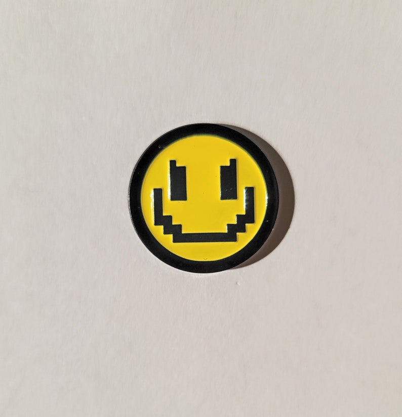 Hacker Smiley Face Enamel Pin Flair Emoji Cyberpunk - Etsy
