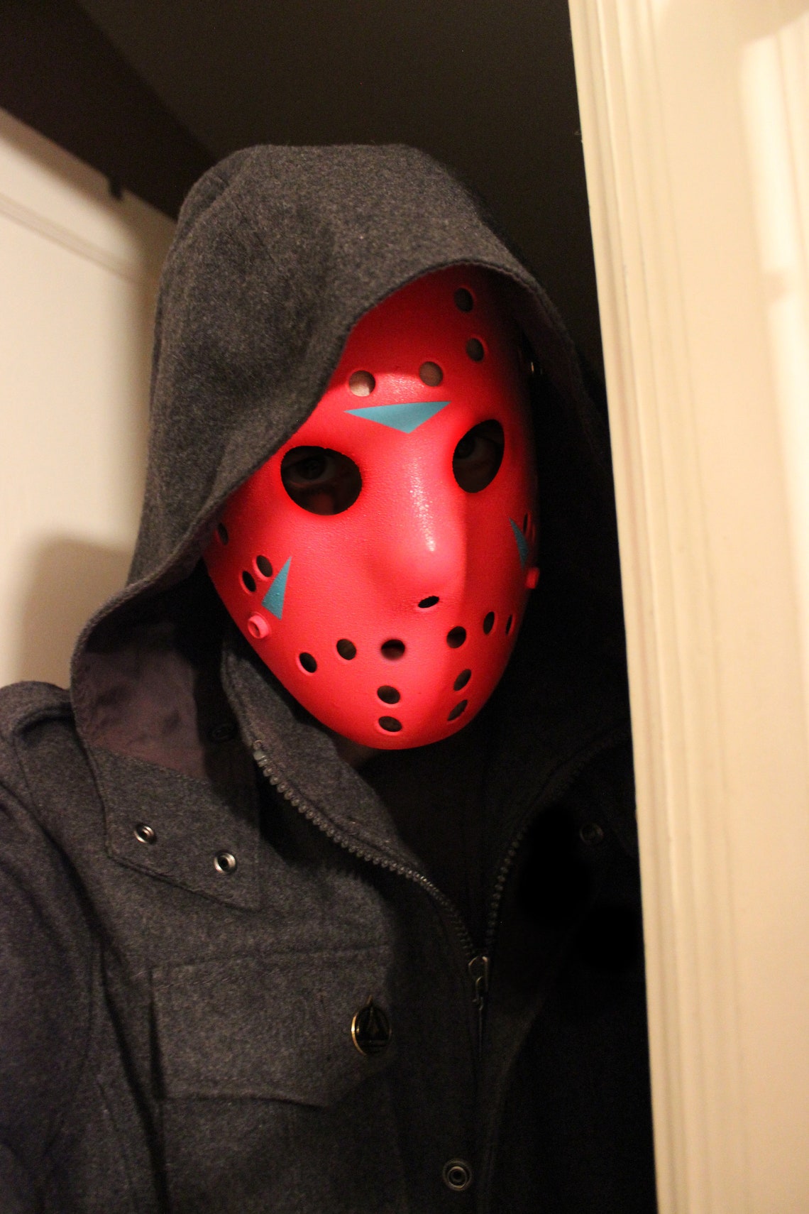 Miami Vice Neon Pink Blue Rave Jason Voorhees Friday the 13th | Etsy