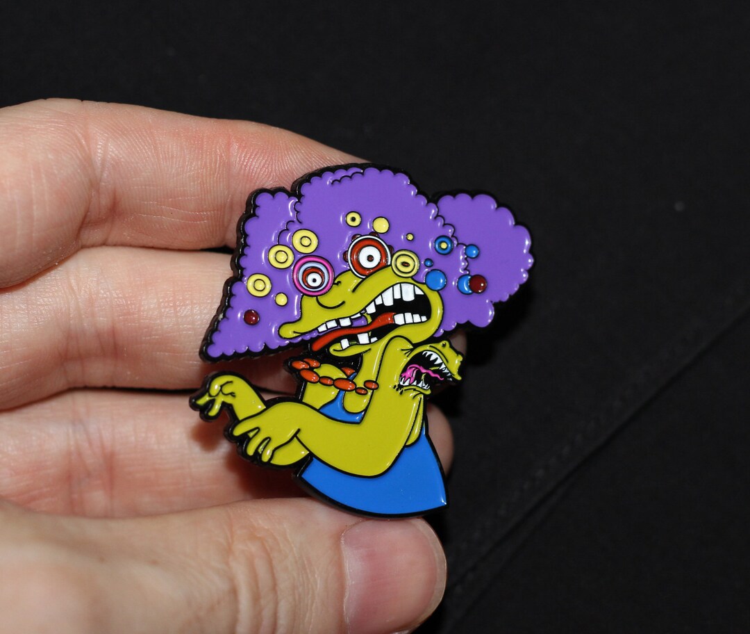 The Simpsons Psychadelic Selma Enamel Pin Lapel Hat Backpack Flair Duff ...
