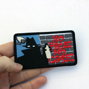 No Face No Case Graffiti Embroidered Iron-on Patch Cool Gift Criminal ...