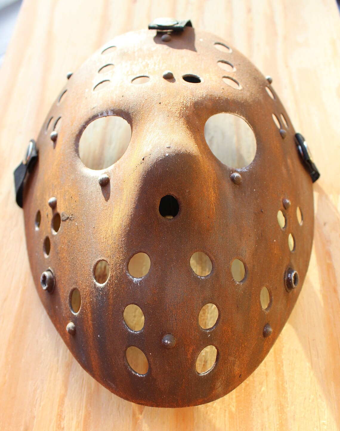 Custom Painted RUST Rivet Jason Voorhees Mask Friday the 13th - Etsy