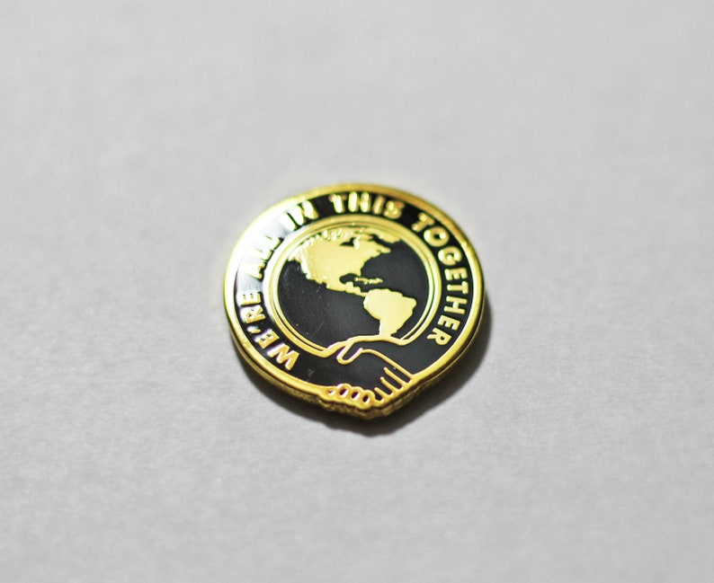 We're All in This Together Gold Black Hard Enamel Pin | Etsy
