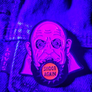 SHOOT AGAIN Uncle Fester the Addams Family Pinball Enamel Pin Lapel 90s ...