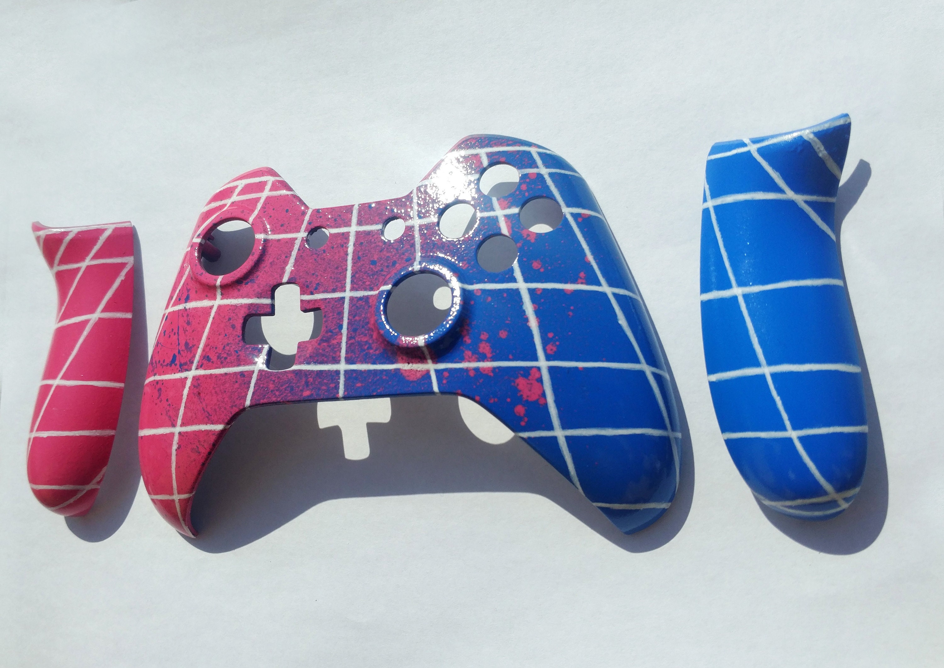 Custom Painted XBOX One Controler Faceplate Black Light Retro | Etsy