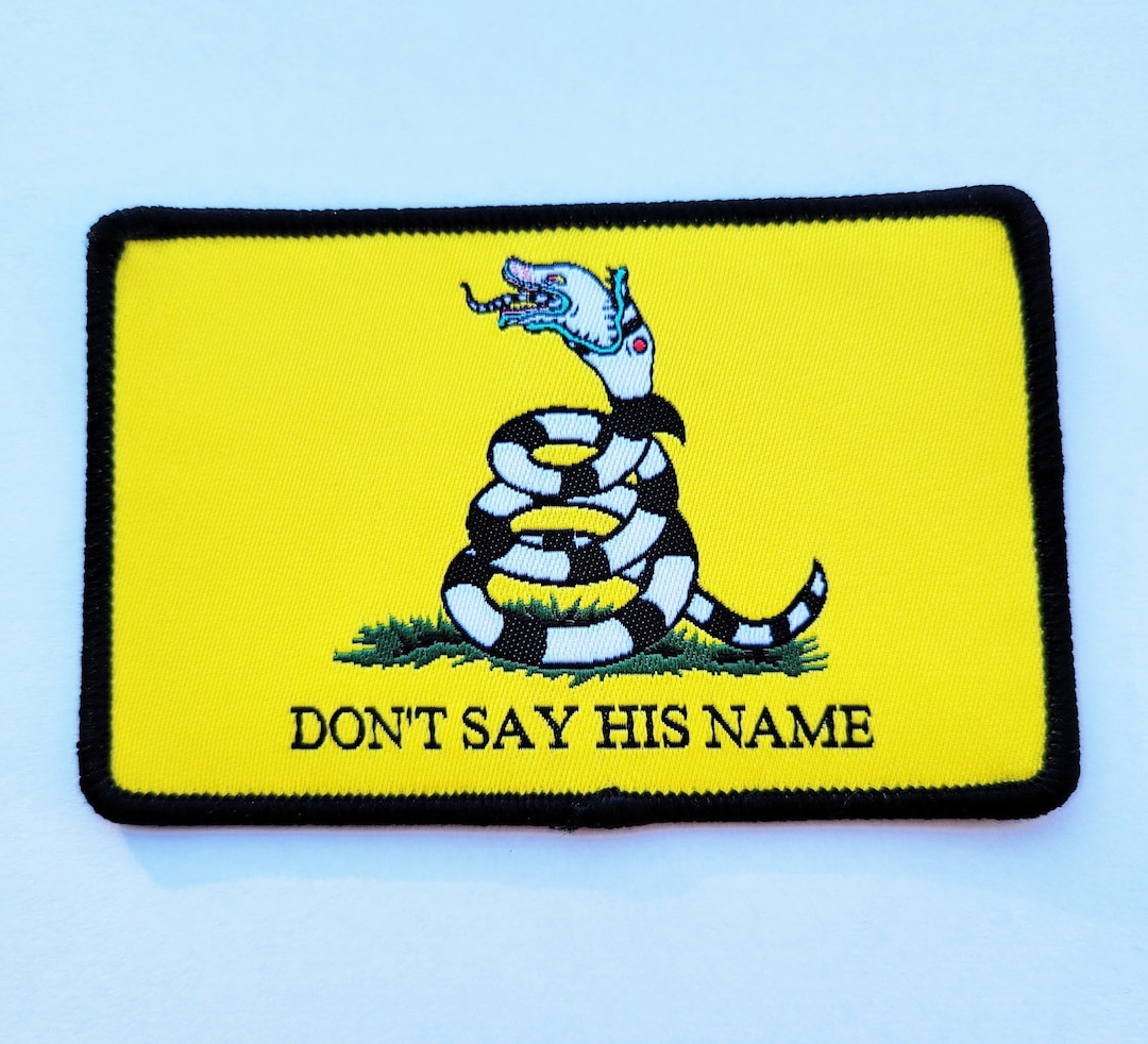 Sandworm Dont Tread on Me Parody Beetlejuice Gadsden Flag Woven Iron-on ...