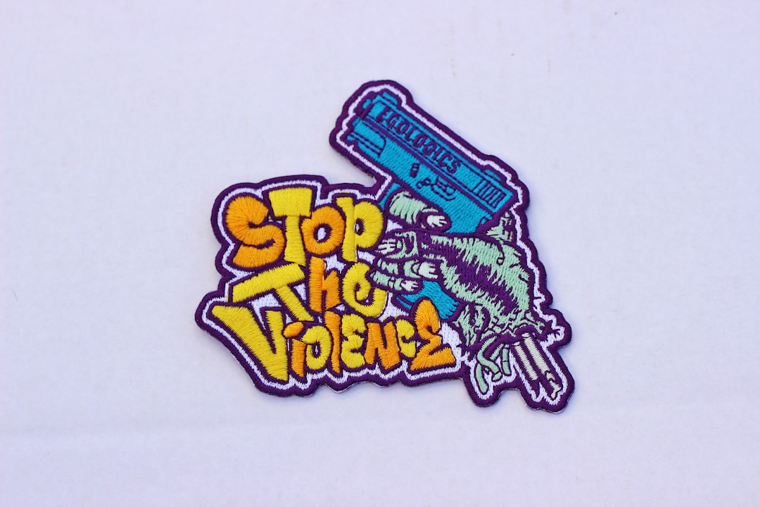 Stop the Violence Graffiti Glock Severed Hand Embroidered Iron-on Patch ...